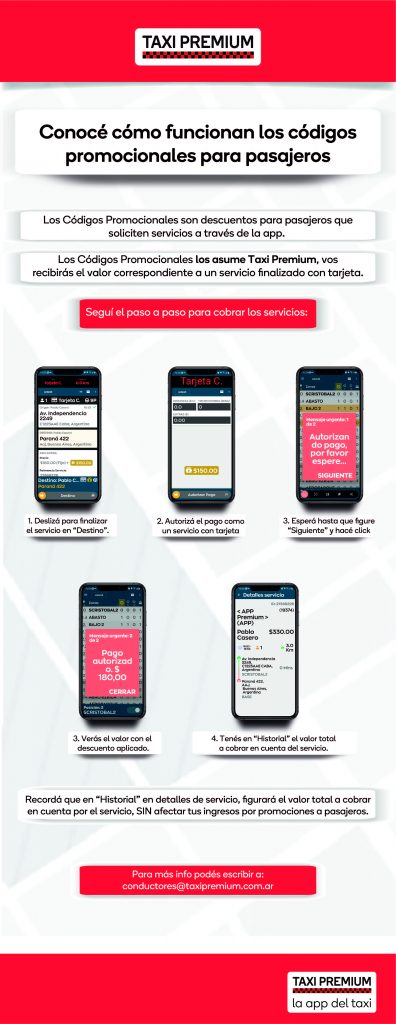 Códigos Conductor – Taxi Premium